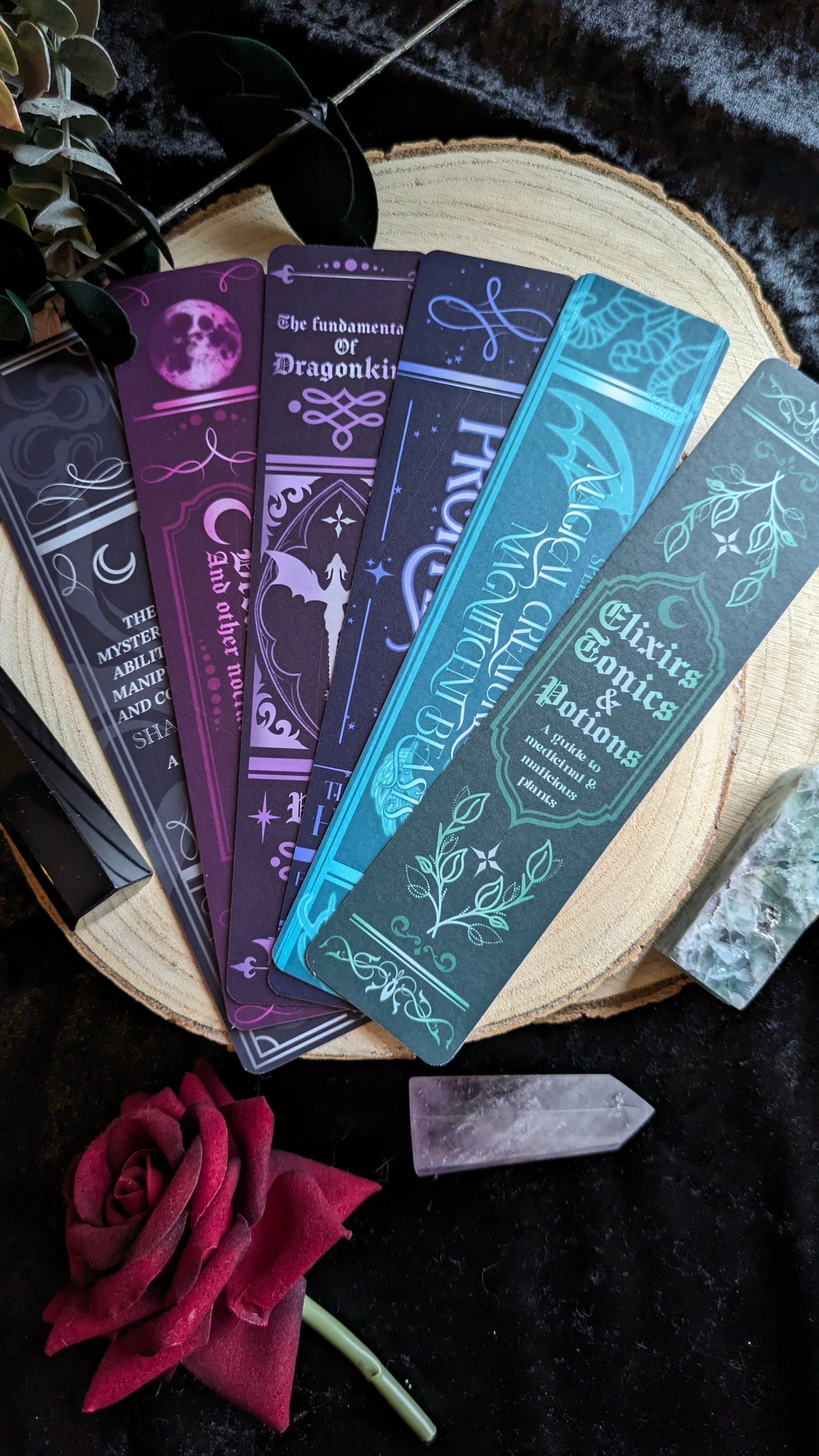 Full Set Book Spine Bookmarks – Krorroskos Designs